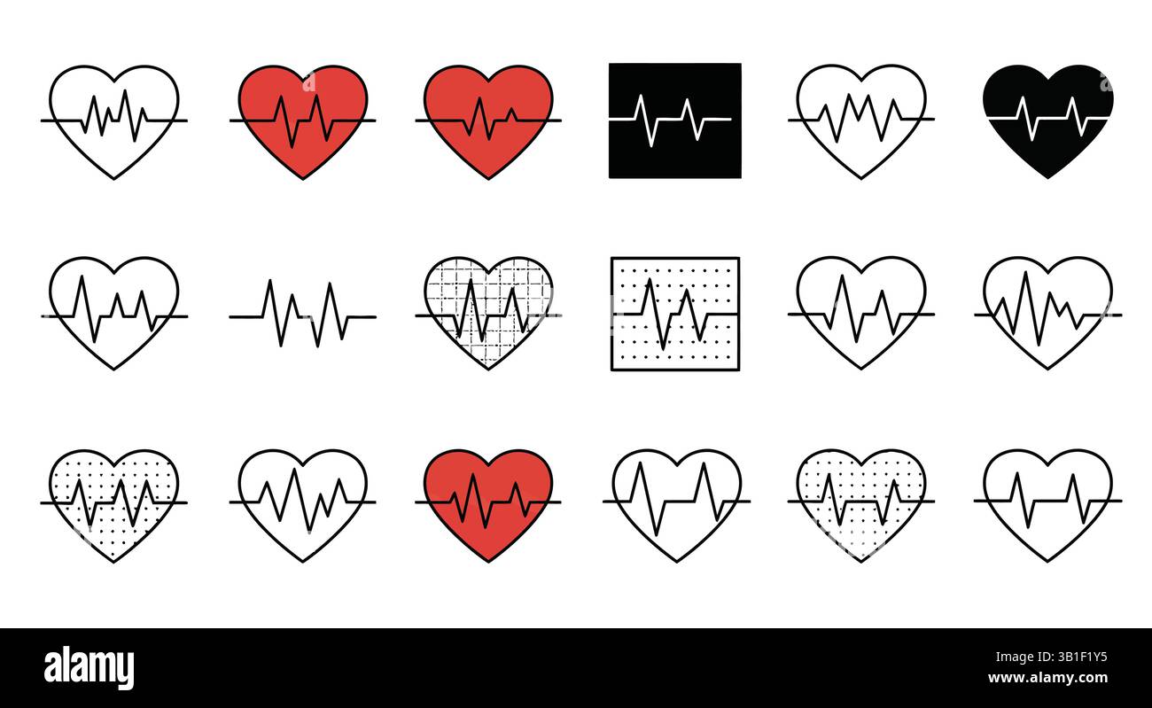 Heart rate detection symbols hi-res stock photography and images - Alamy
