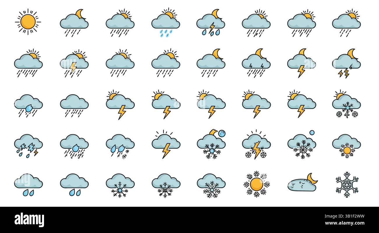 Weather monitoring symbols hi-res stock photography and images - Alamy