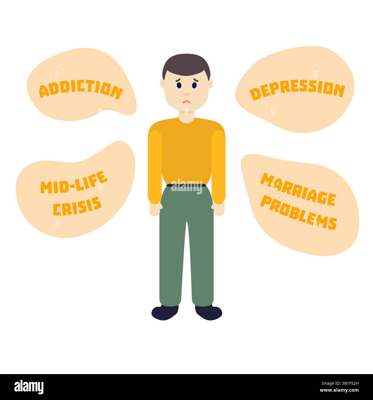 Problems depression Cut Out Stock Images & Pictures - Alamy