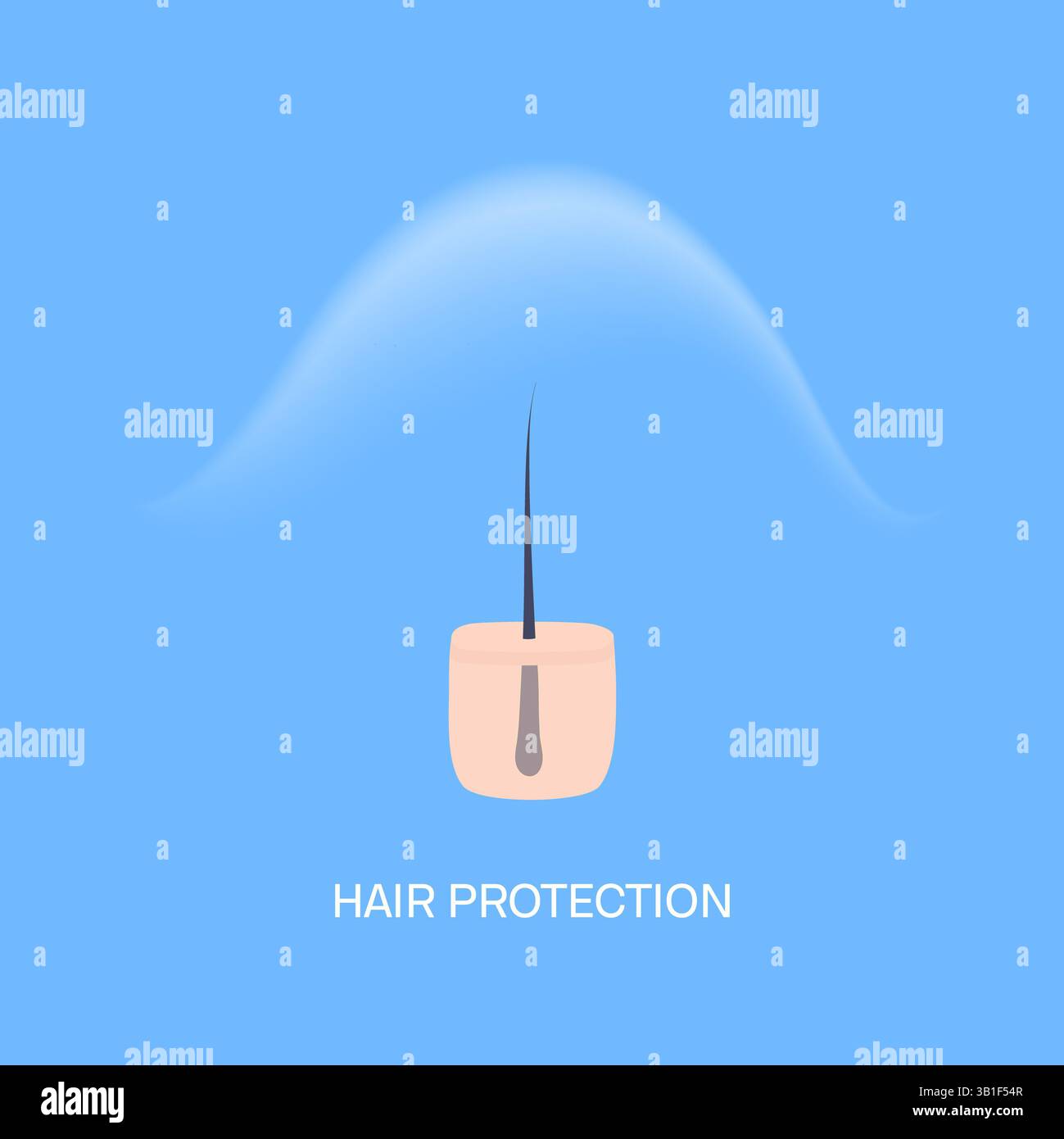 Hair protection, conceptual illustration Stock Photo - Alamy