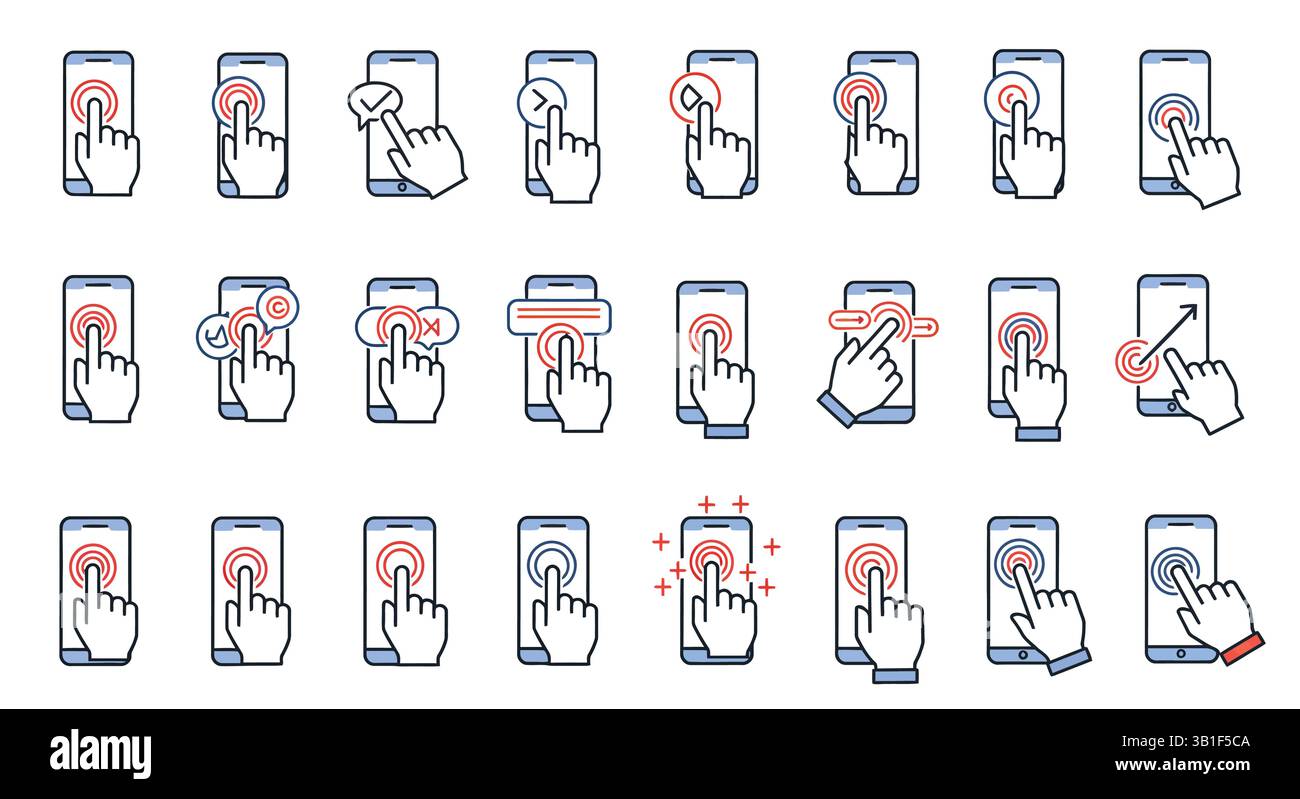Touchscreen symbols collection hi-res stock photography and images - Alamy
