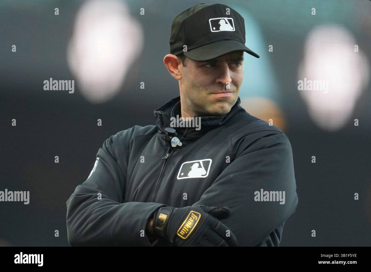 Umpire Alex Mackay before a baseball game between the San Francisco ...
