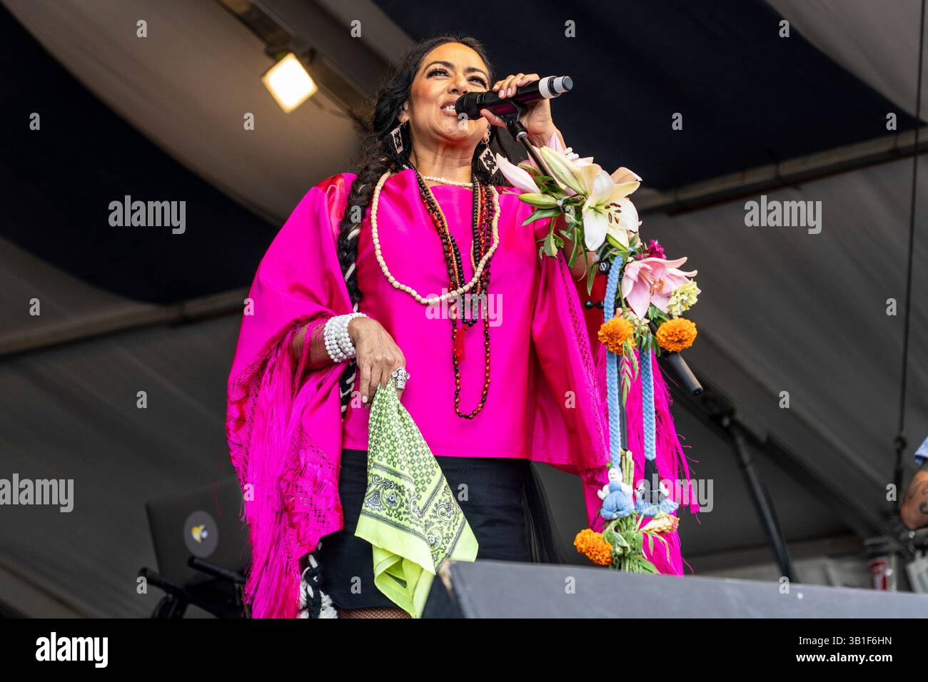 Lila Downs performs during the first weekend of the New Orleans Jazz ...