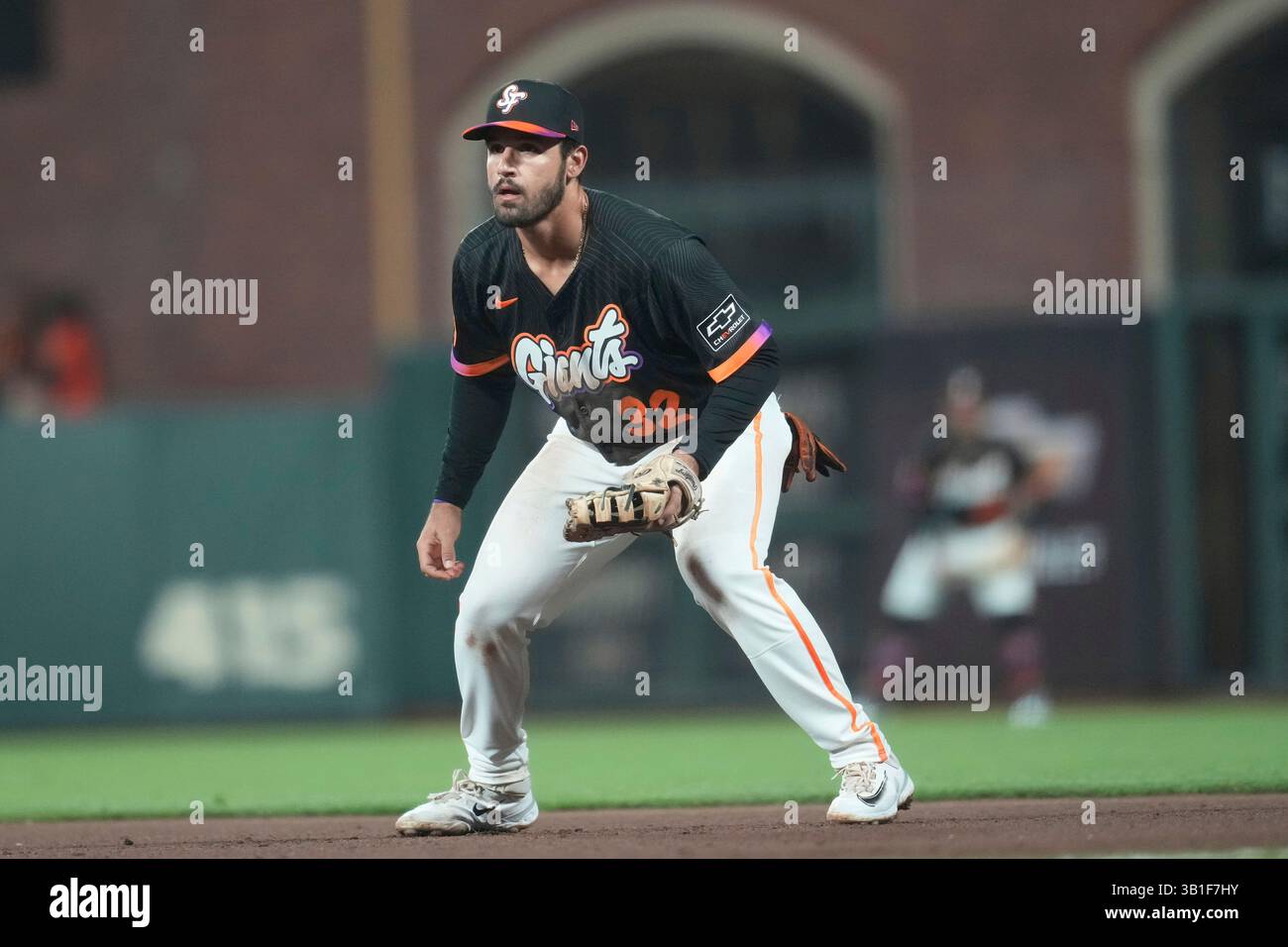 San Francisco Giants first baseman David Villar during a baseball game ...