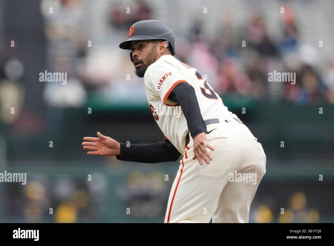 San Francisco Giants' LaMonte Wade Jr. during a baseball game against ...