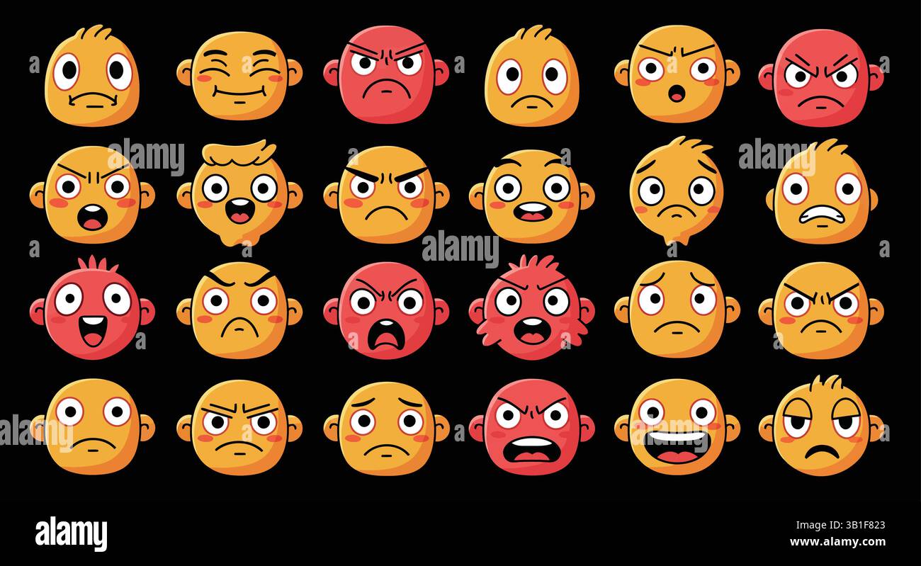 Animated faces icons hi-res stock photography and images - Alamy