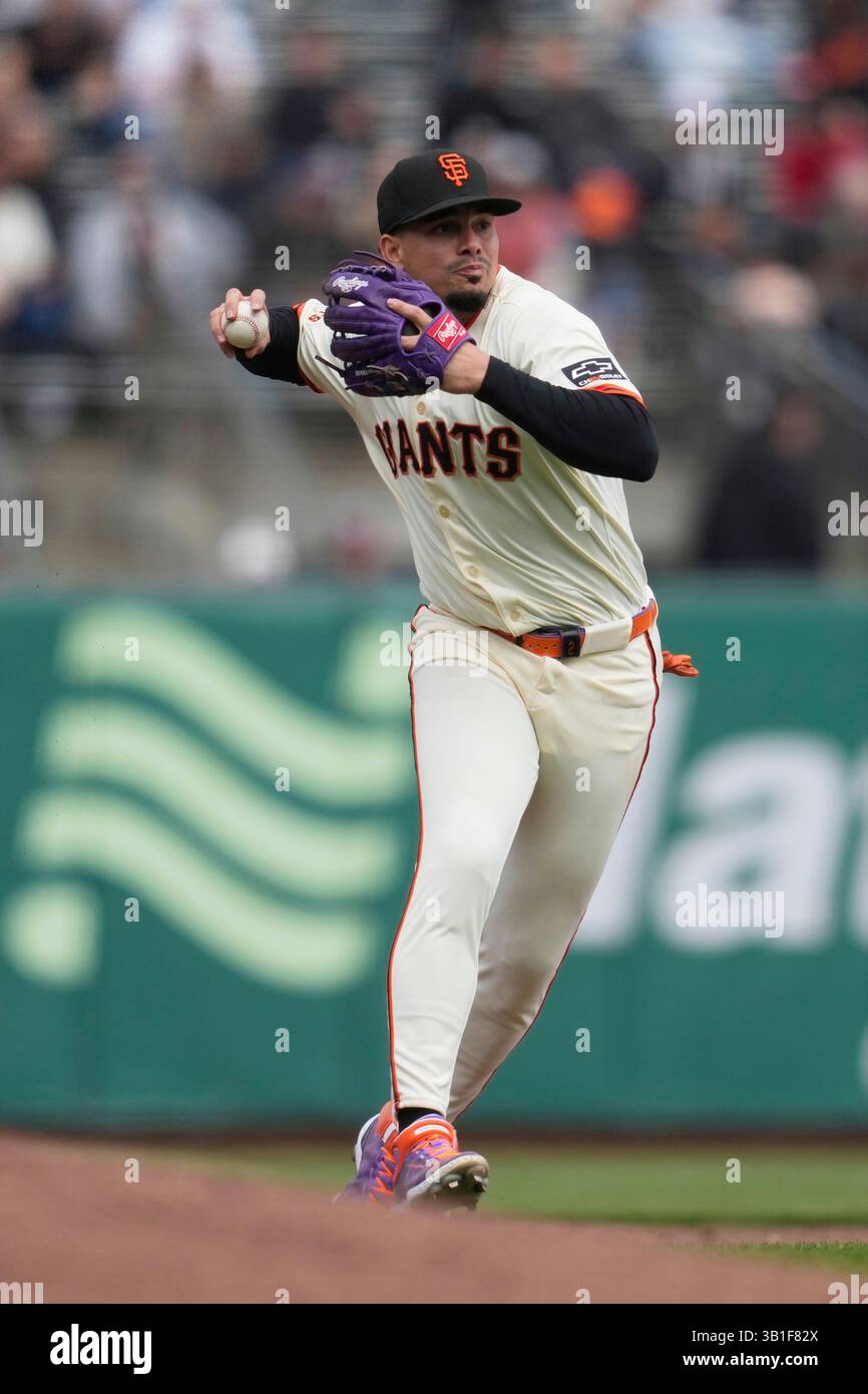 San Francisco Giants shortstop Willy Adames during a baseball game ...