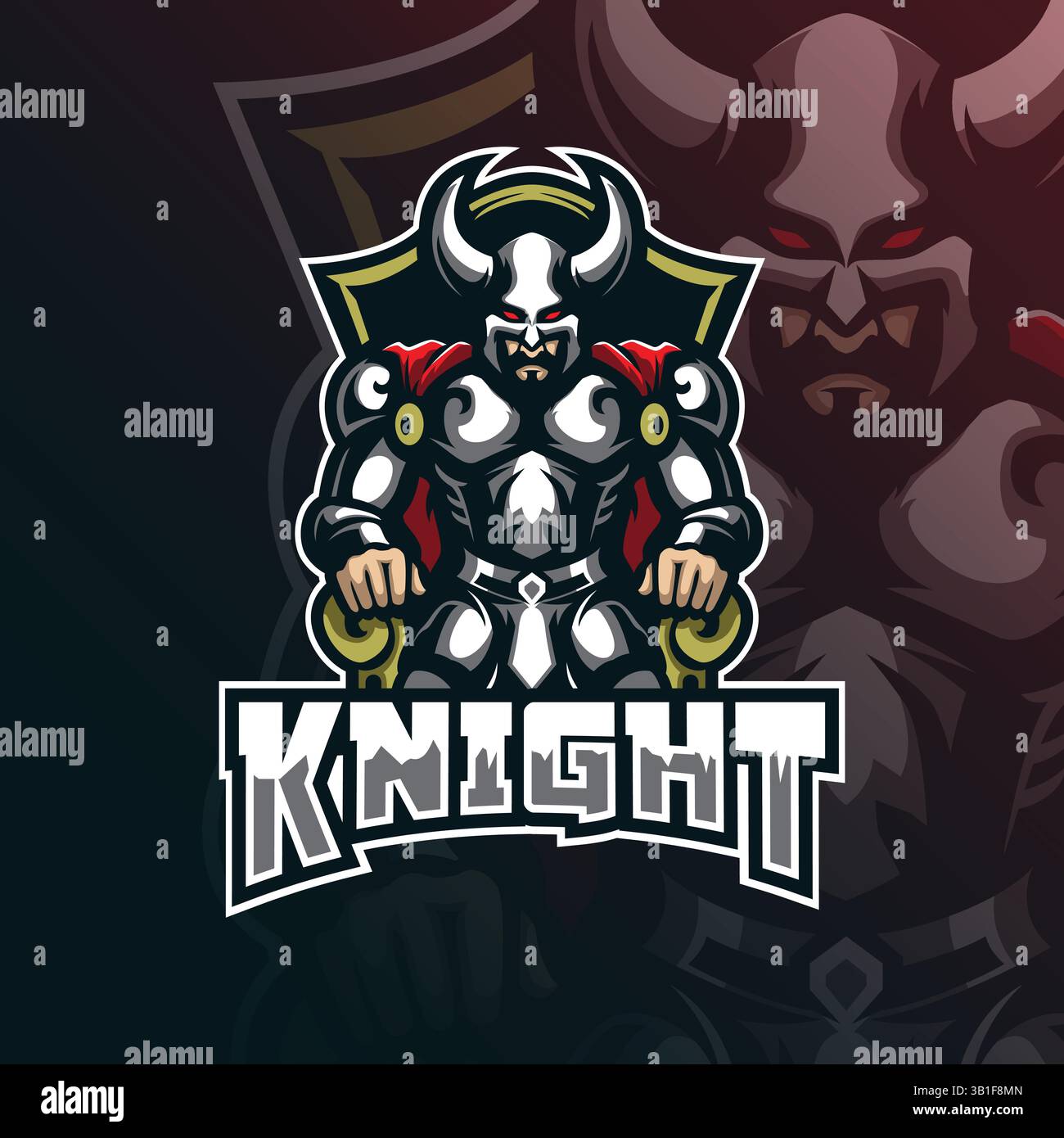 knight mascot logo design vector with modern illustration concept style ...