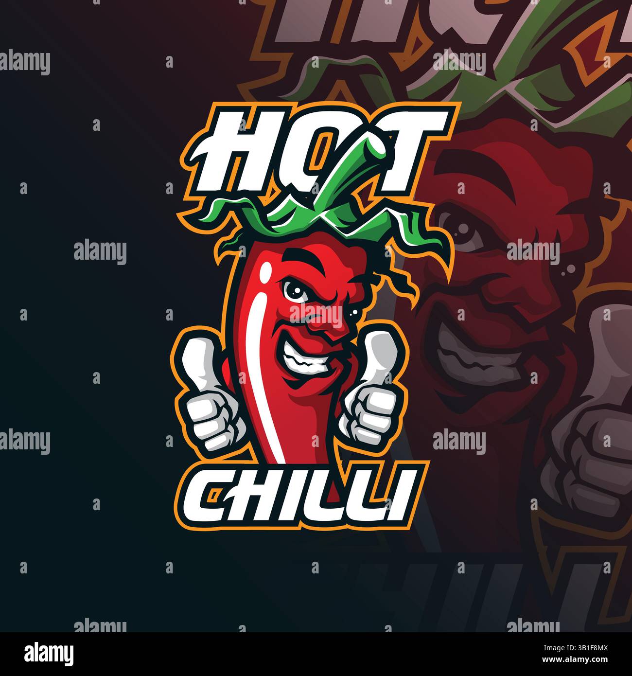 chilli mascot logo design vector with modern illustration concept style ...