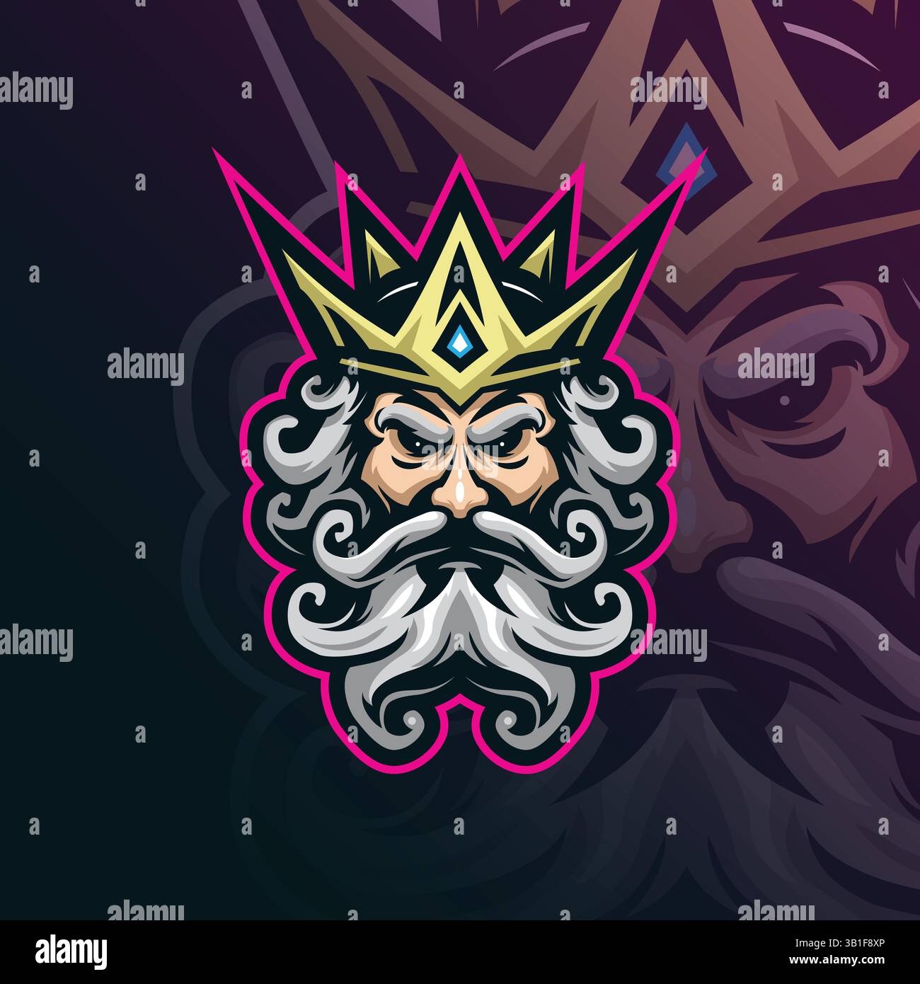 king mascot logo design vector with modern illustration concept style ...