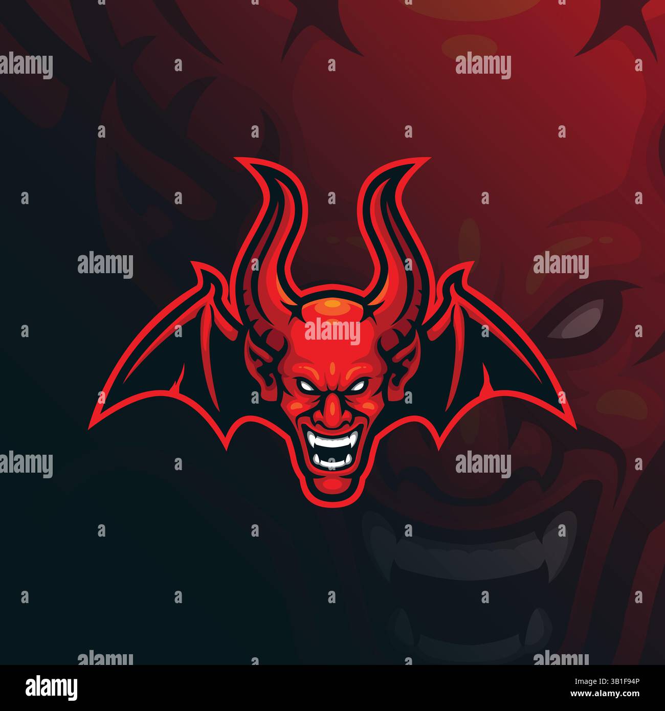 devil mascot logo design vector with modern illustration concept style ...