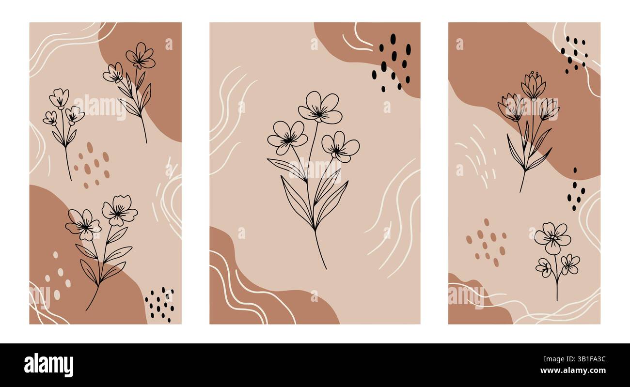 Simplified botanical illustrations hi-res stock photography and images ...