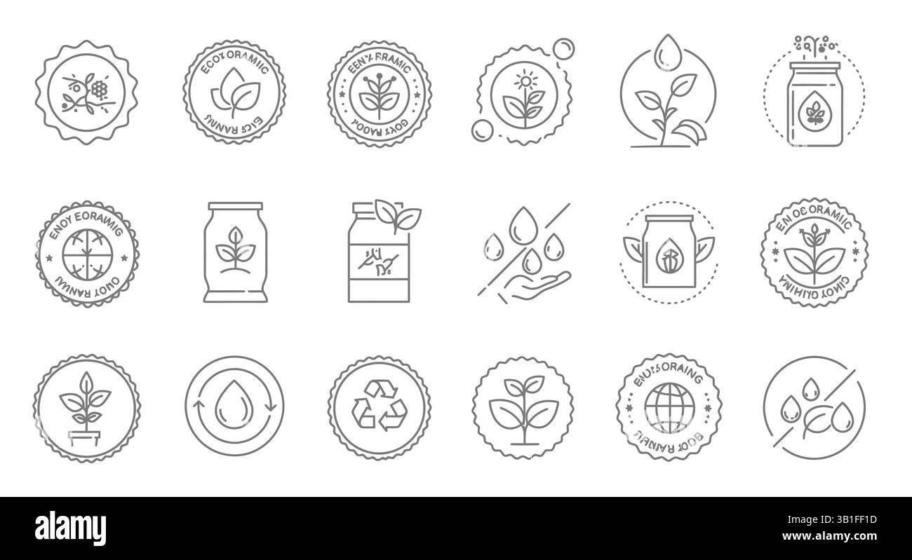 Eco conservation badges hi-res stock photography and images - Alamy
