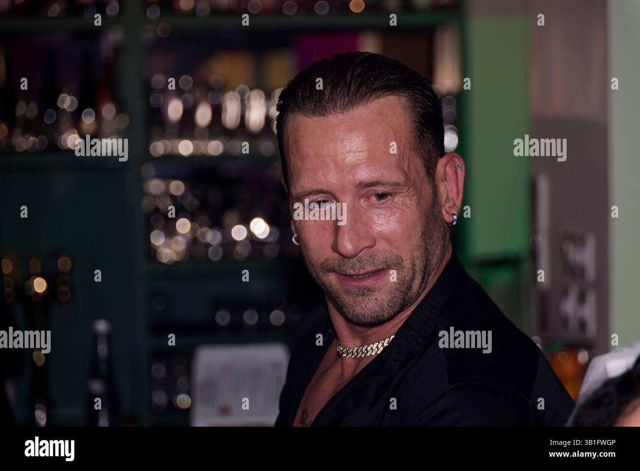 Paris, France. 25th Apr, 2025. Visual artist David Marin (Fishart ...