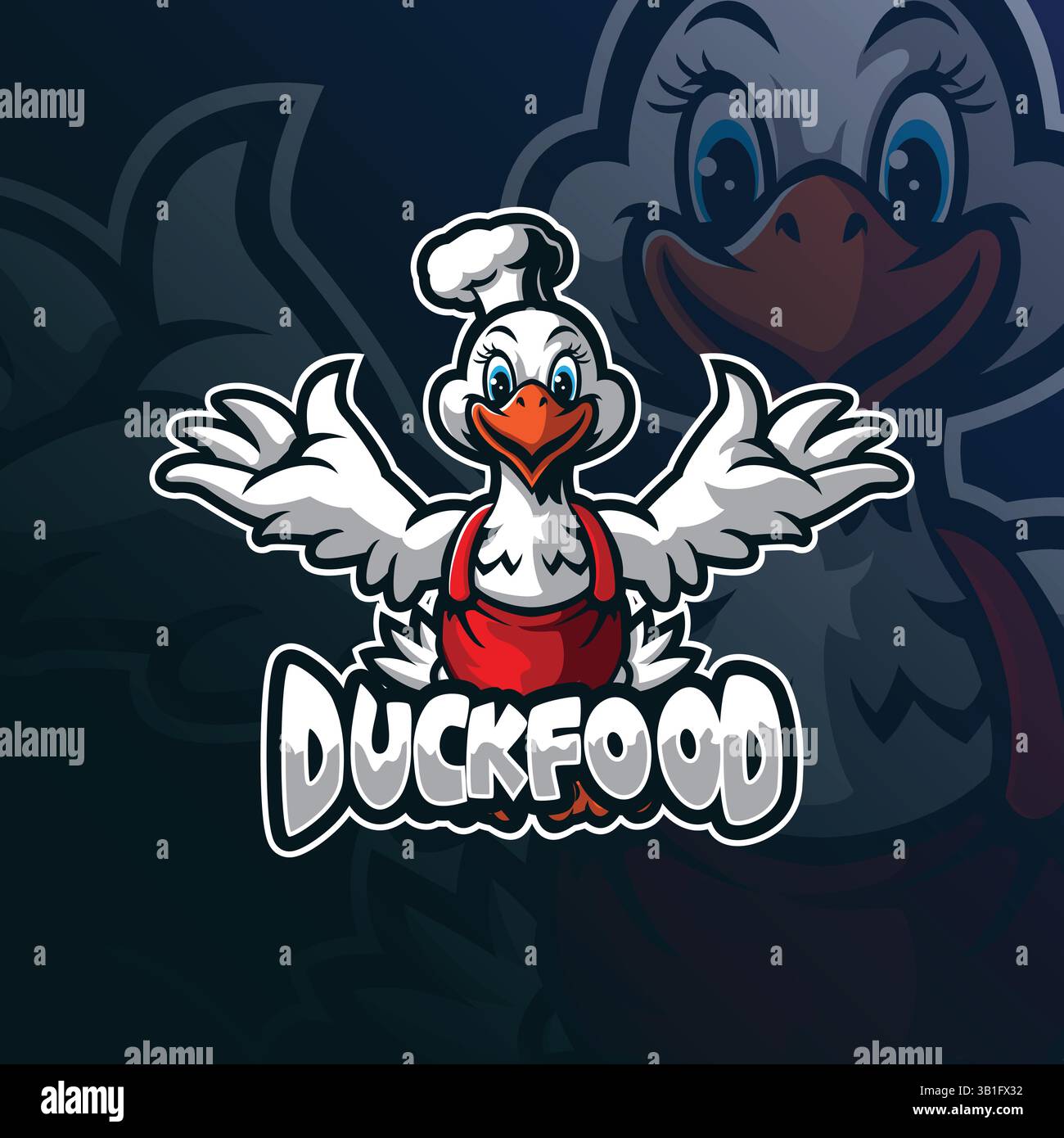 duck mascot logo design vector with modern illustration concept style ...