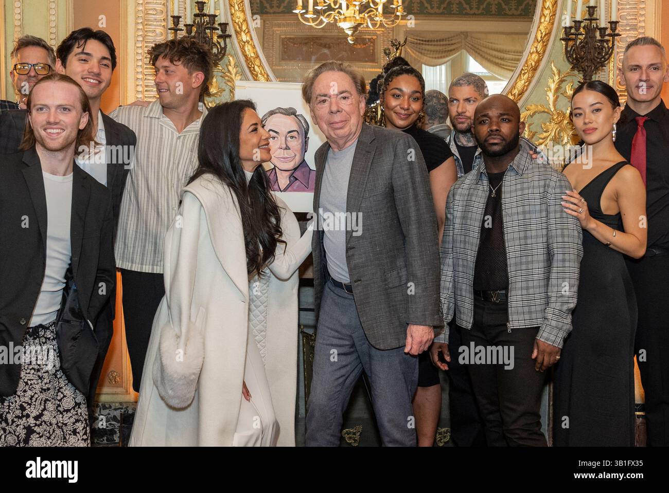 New York, NY, April 25, 2025: Andrew Lloyd Webber and cast members of ...