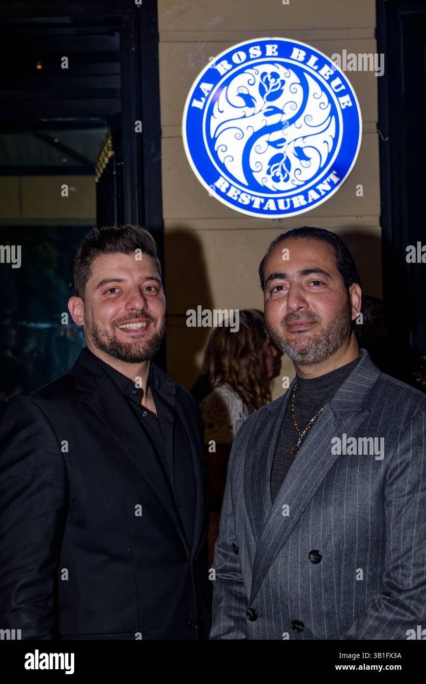 Paris, France. 25th Apr, 2025. Alex Ainzerka and Ahmed Draidi attend ...