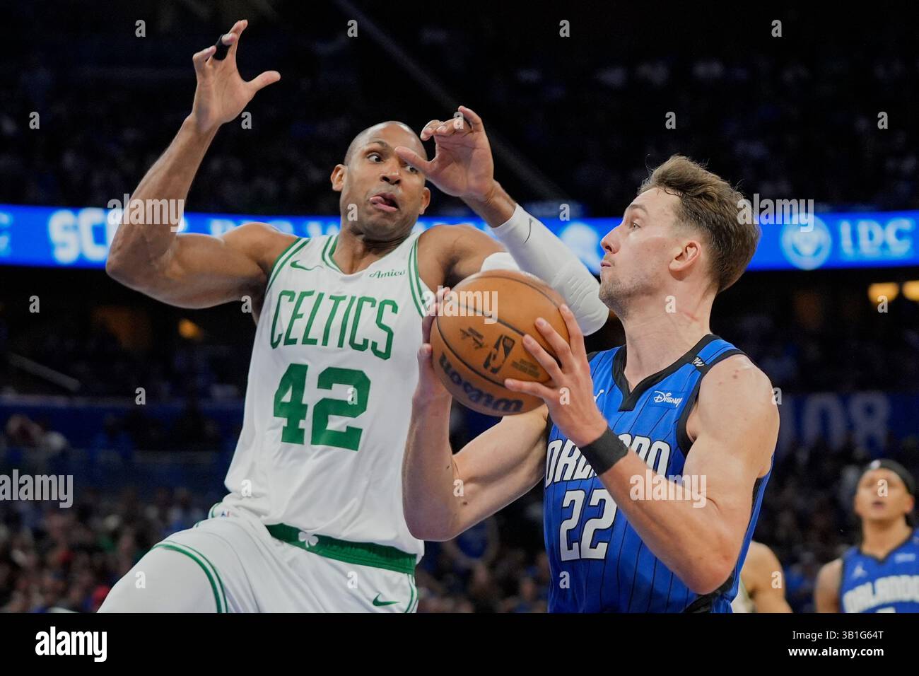 Orlando Magic forward Franz Wagner (22) shoots against Boston Celtics ...