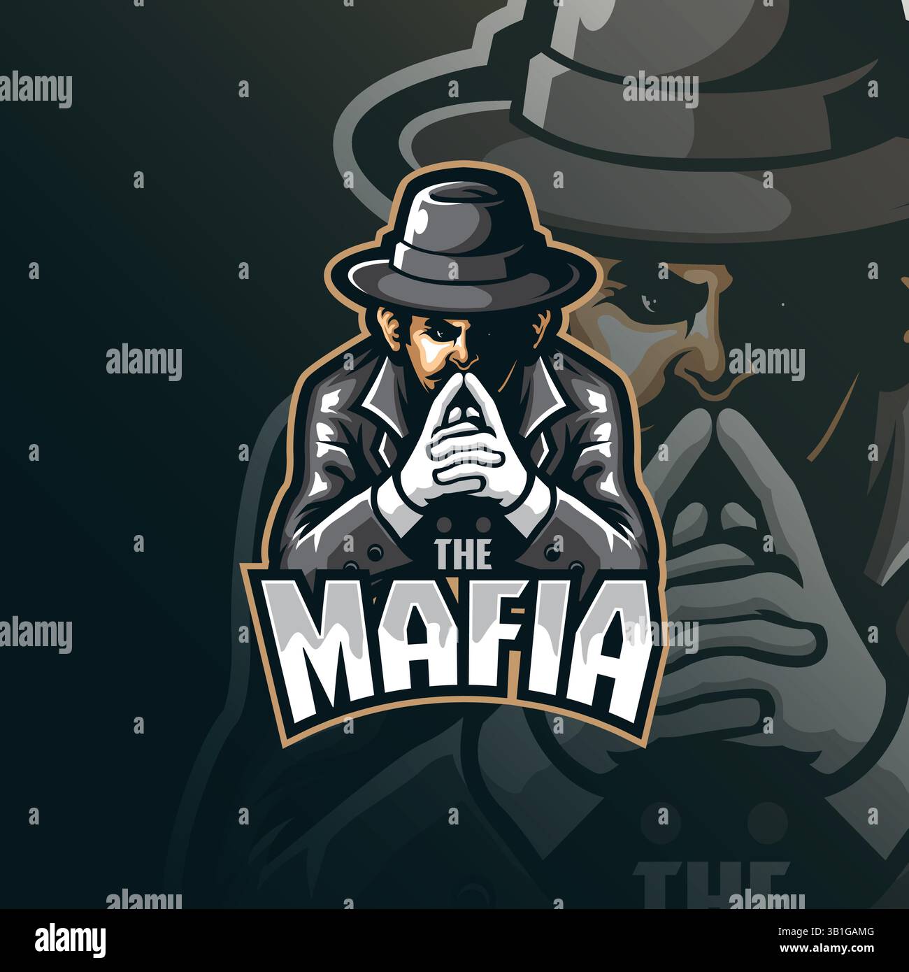 mafia mascot logo design vector with modern illustration concept style ...