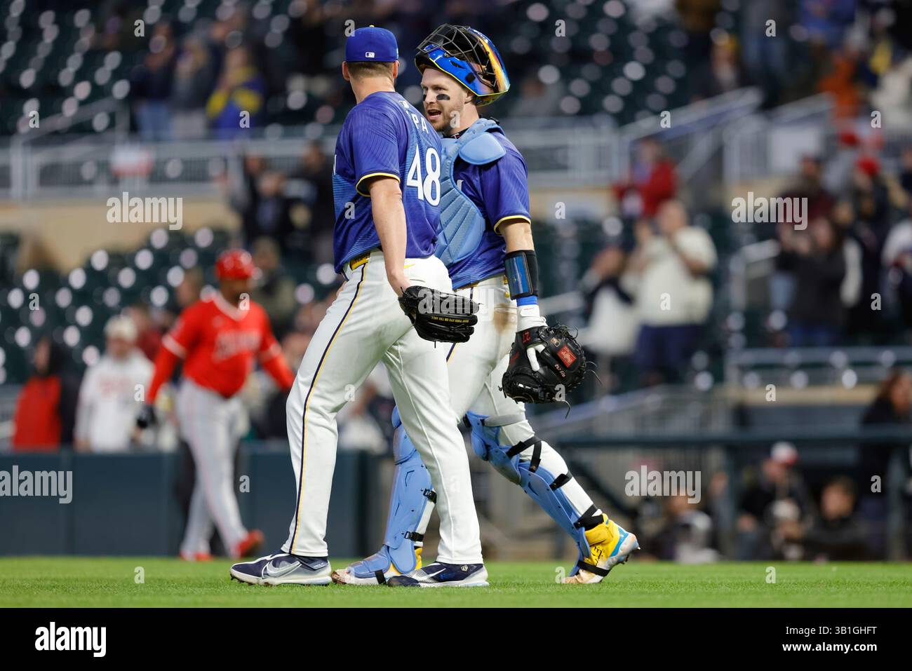 MINNEAPOLIS, MN - APRIL 25: Minnesota Twins pitcher Justin Topa (48 ...