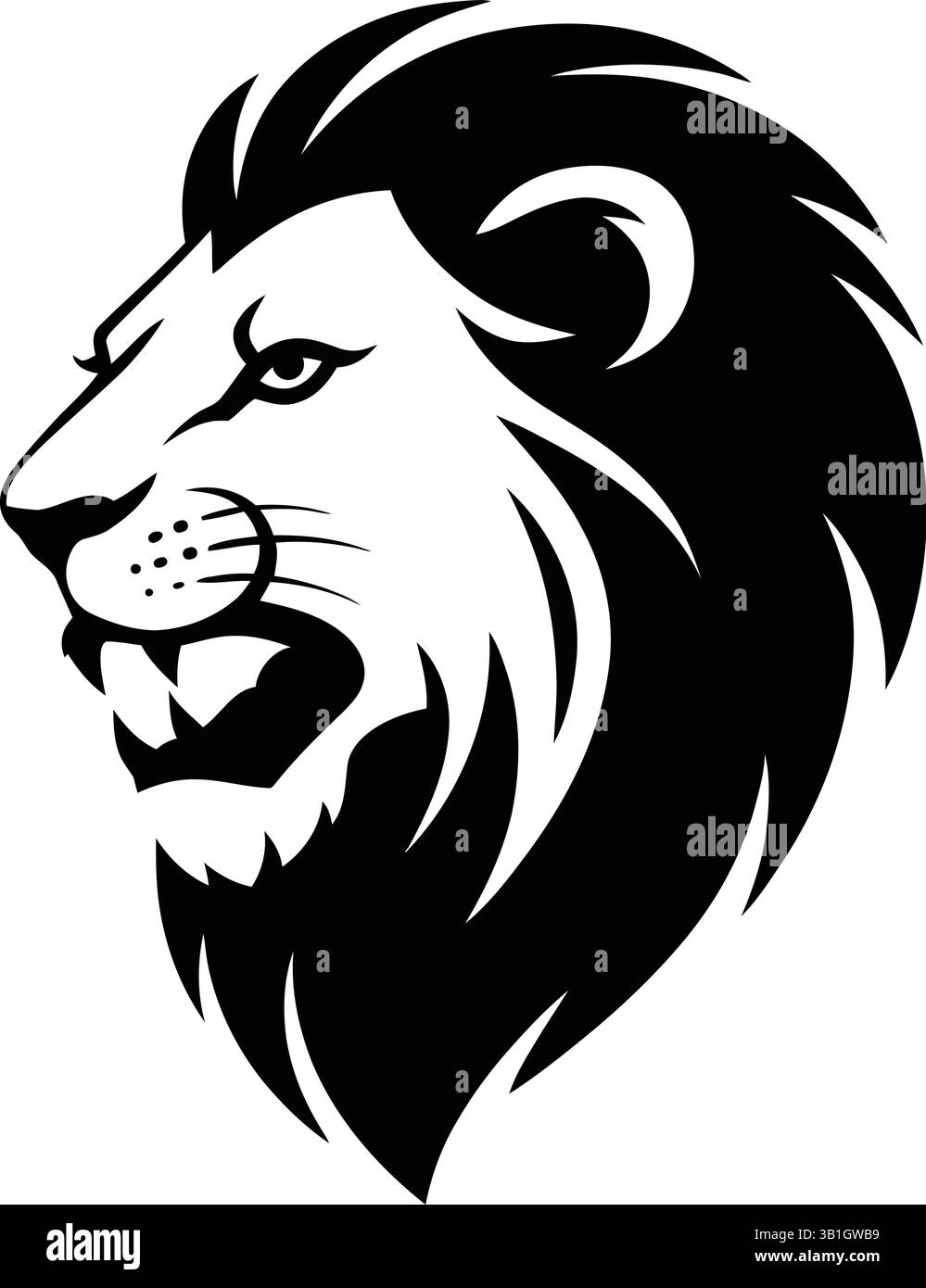Lion head outline vector hi-res stock photography and images - Alamy