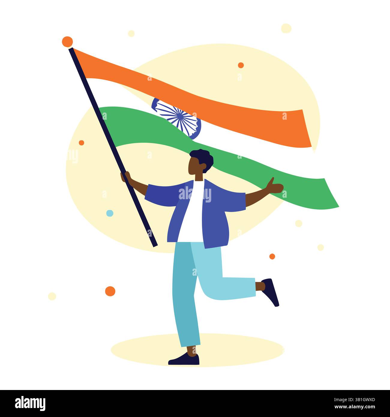 Boy holding indian flag Cut Out Stock Images & Pictures - Alamy