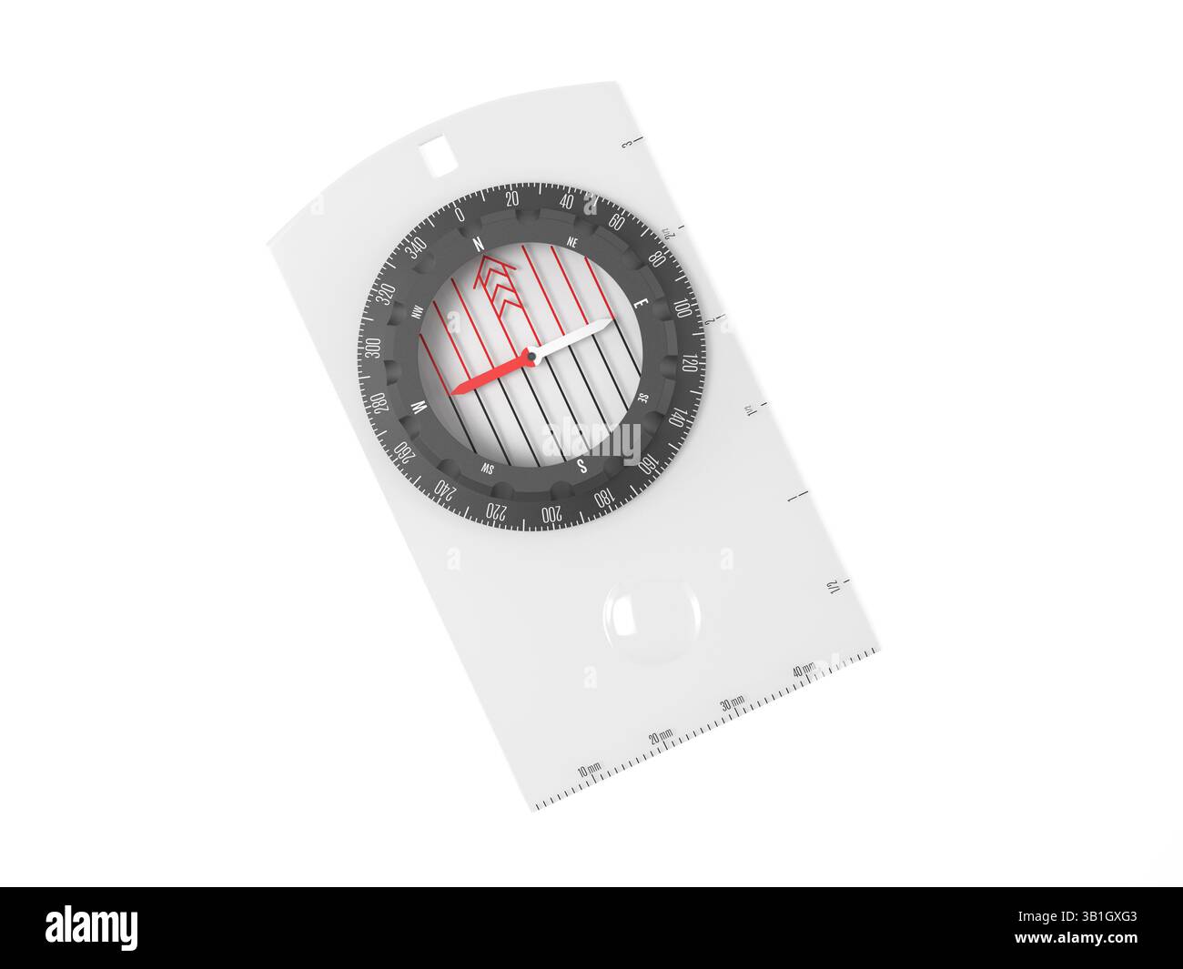 Orienteering compass on a white background. 3d illustration Stock Photo ...