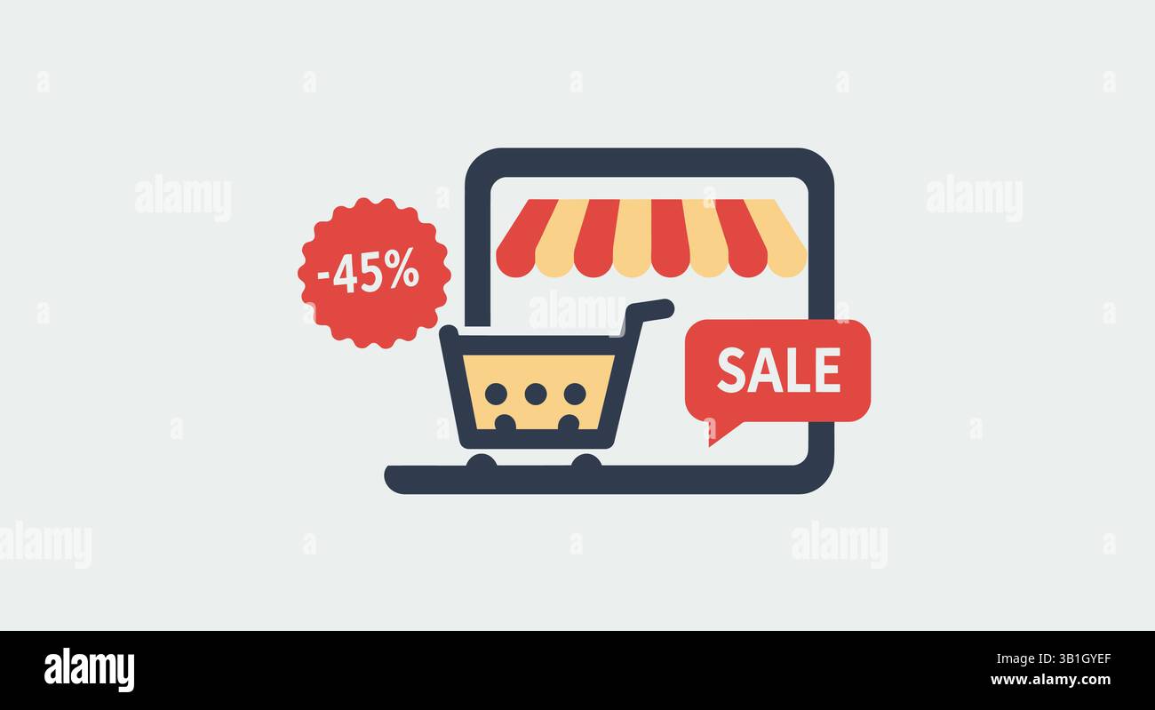 Online marketplace sales symbols hi-res stock photography and images ...