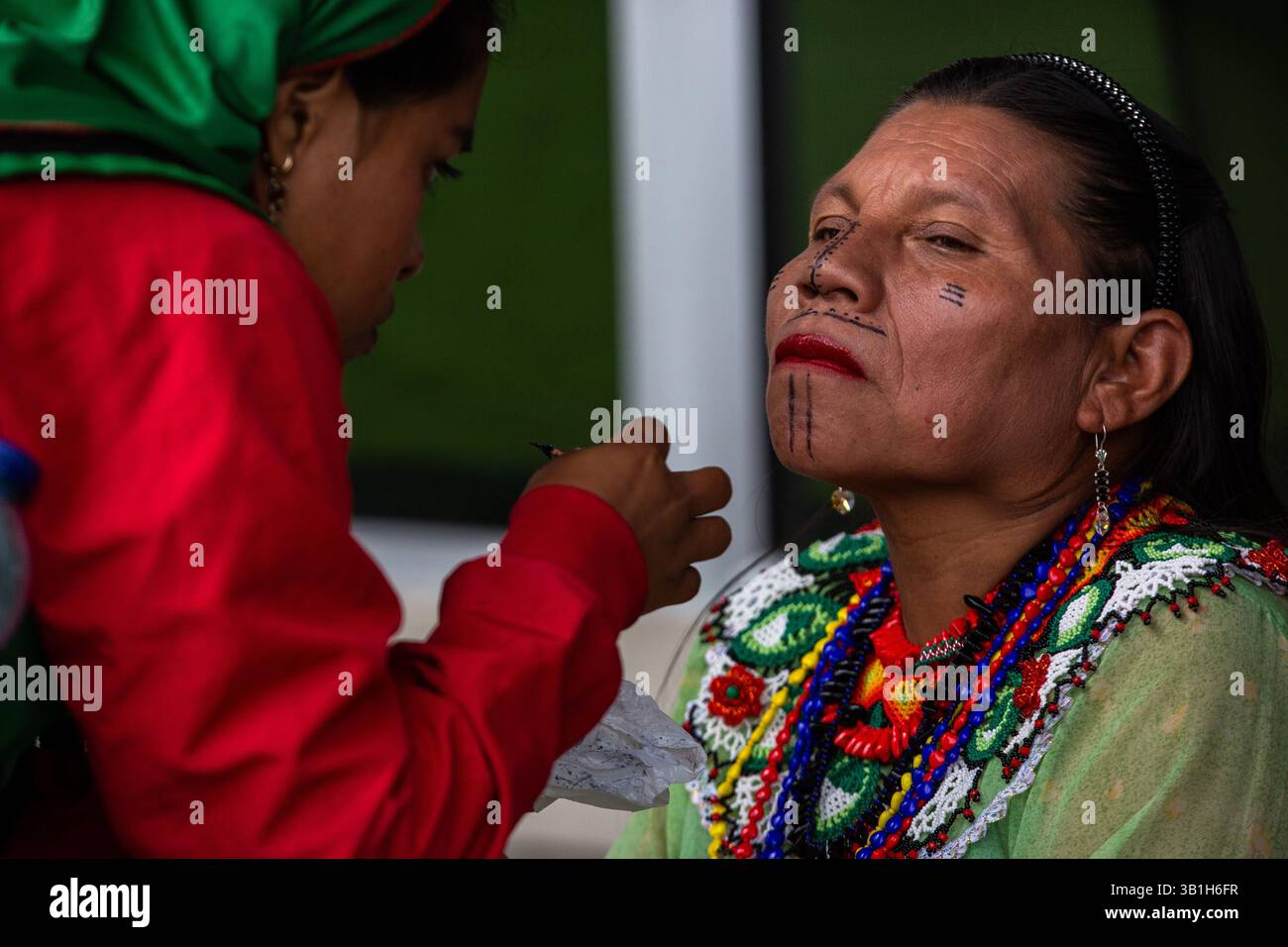 Embera women take part in the protest. On the night of November 25th ...