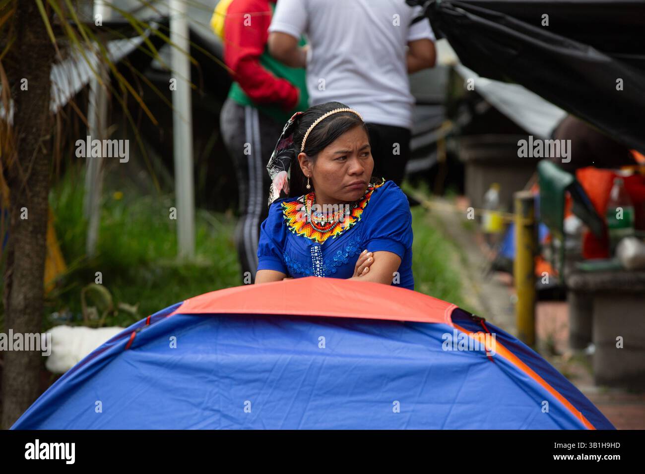 Embera women take part in the protest. On the night of November 25th ...