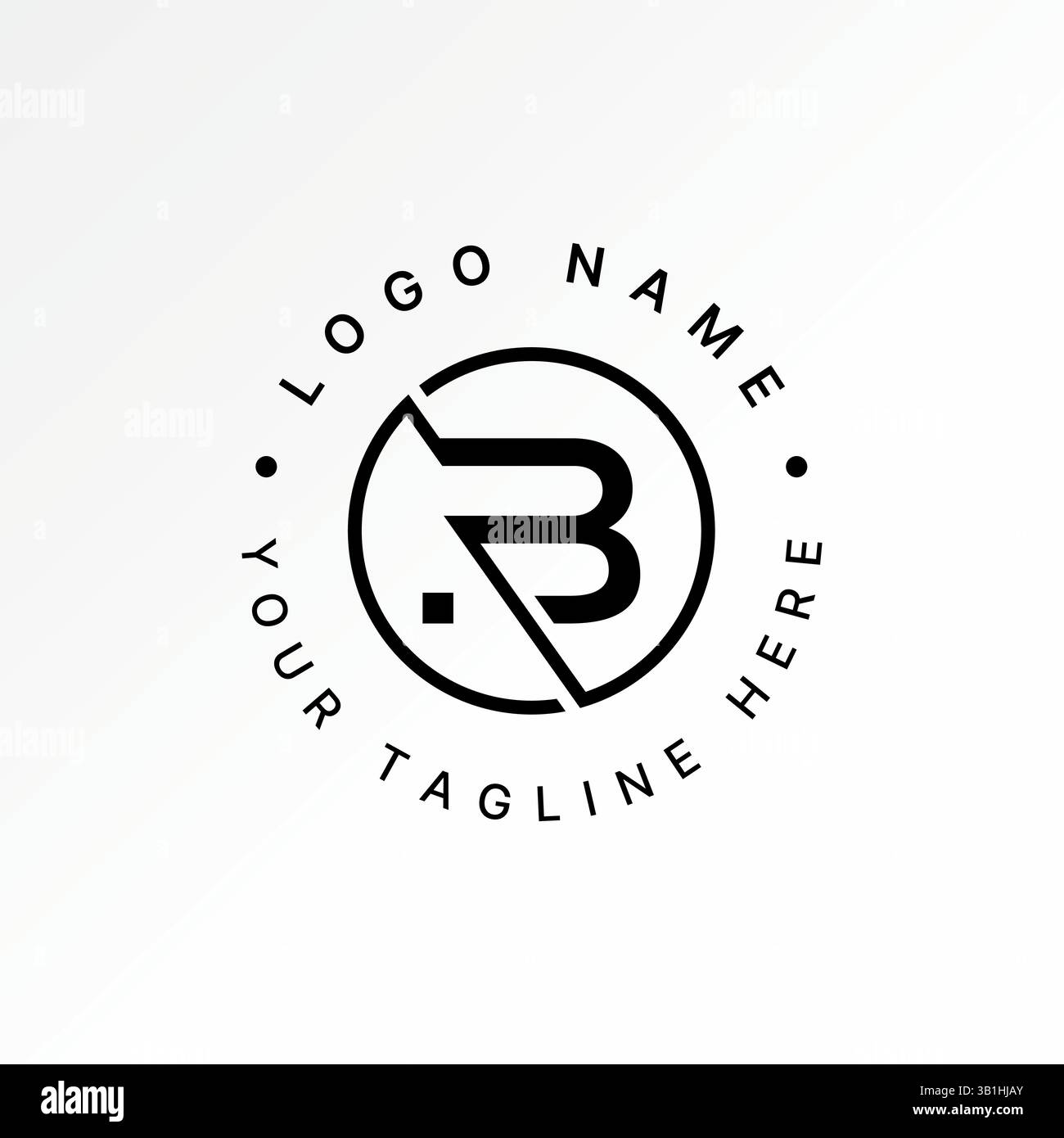 Logo design graphic concept creative premium vector stock image top sell letter B or 3 font cut ...