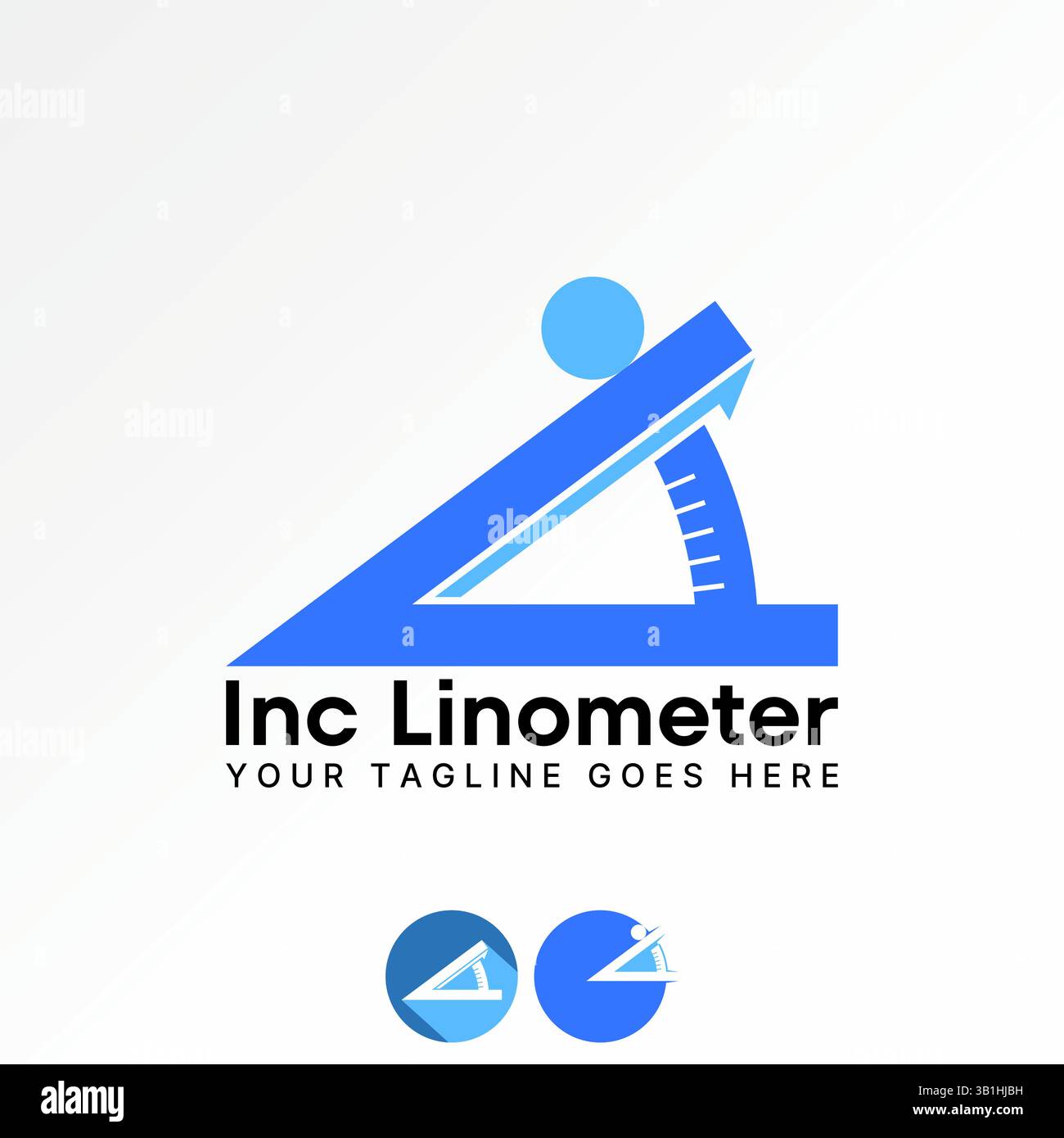 Logo design graphic concept creative premium vector stock image top sell inclinometer tool ...