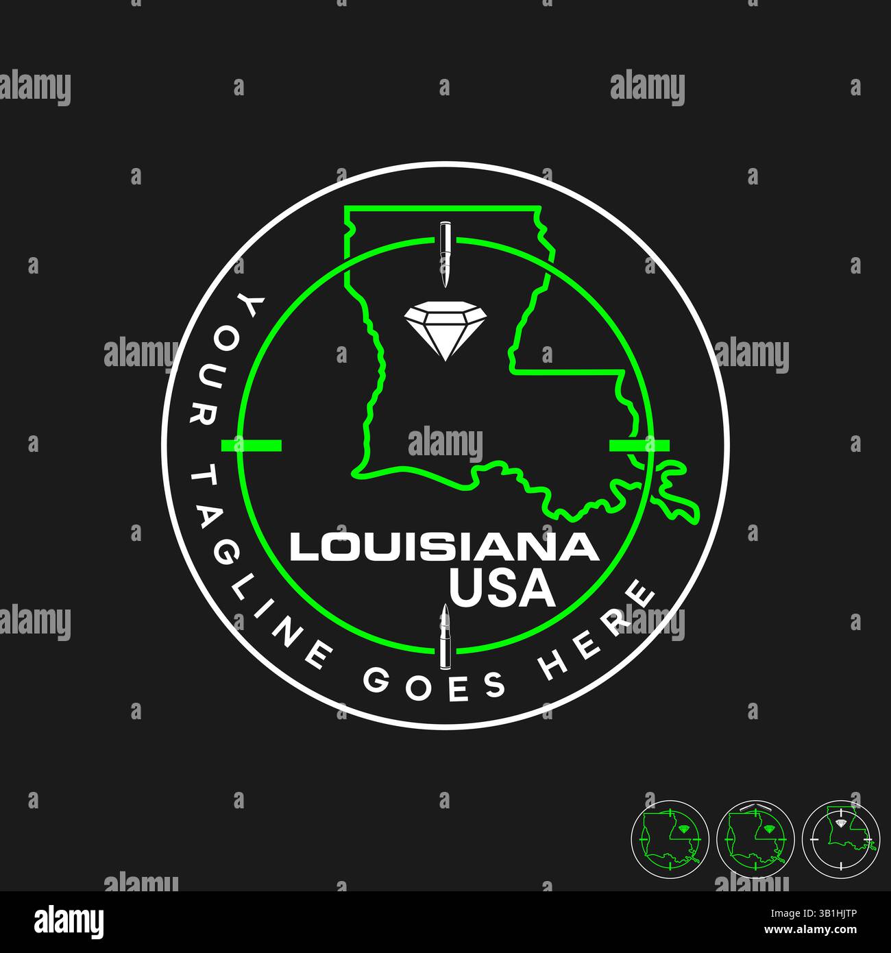 Logo design graphic concept creative premium vector stock image top sell maps line Lousiana USA ...