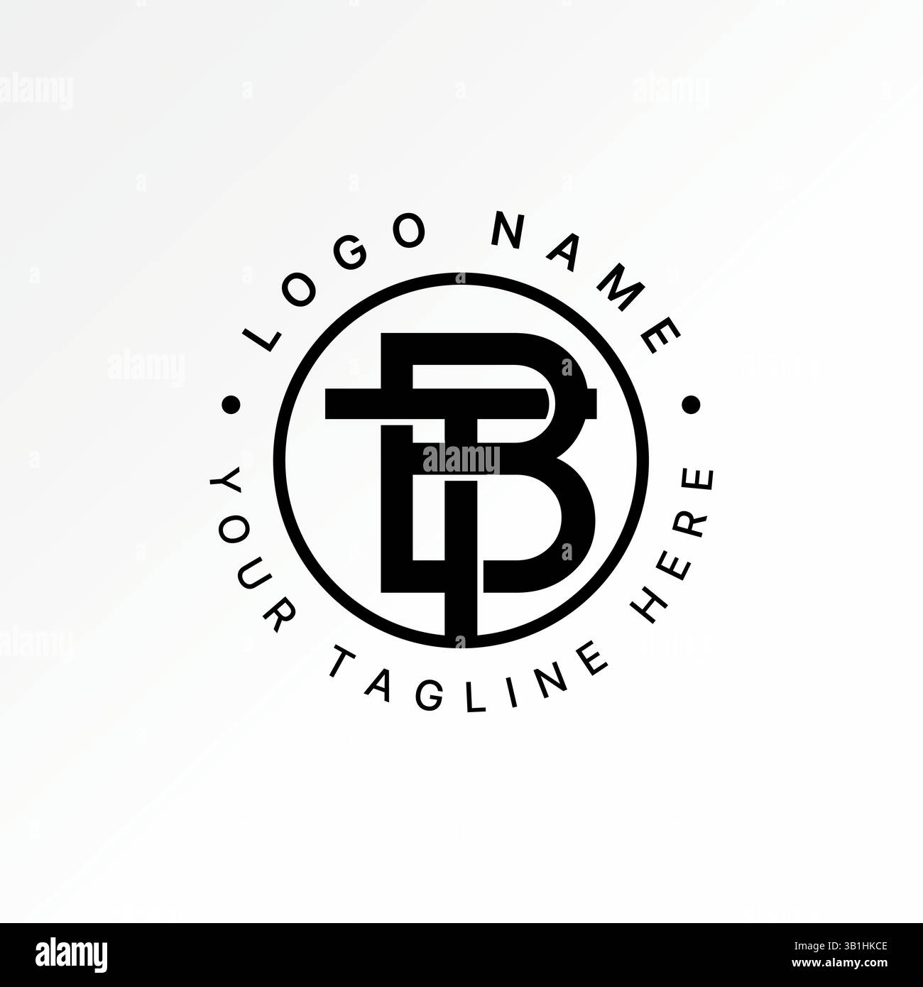 Logo design graphic concept creative premium vector stock image top sell initial BT TB font ...