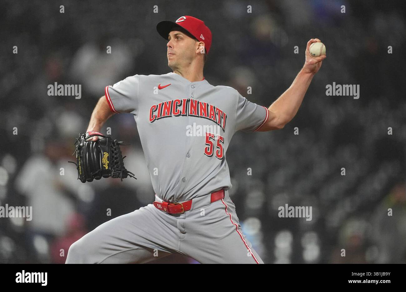 Cincinnati Reds relief pitcher Taylor Rogers works against the Colorado ...
