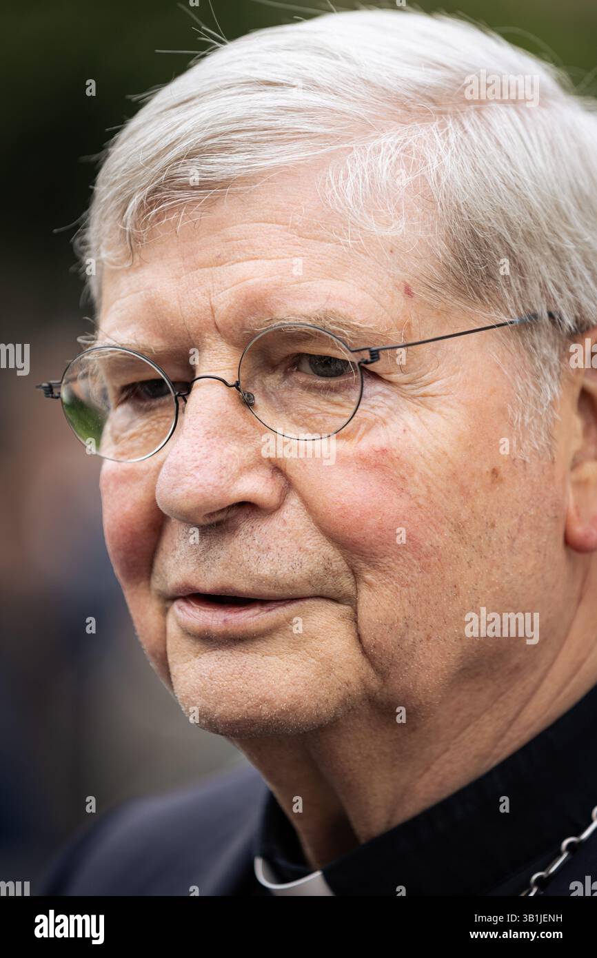 Portrait of the Archbishop of Paris Laurent Ulrich before the solemn ...
