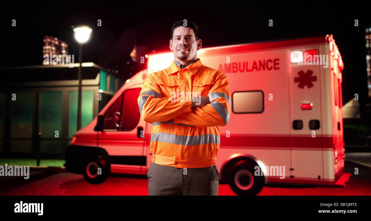 Emergency Paramedic Man From Rescue Service. Medical Worker Stock Photo ...