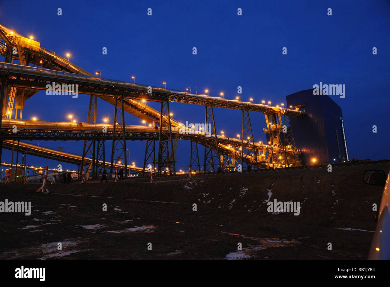 Lighting at a copper mining and processing facility Stock Photo - Alamy