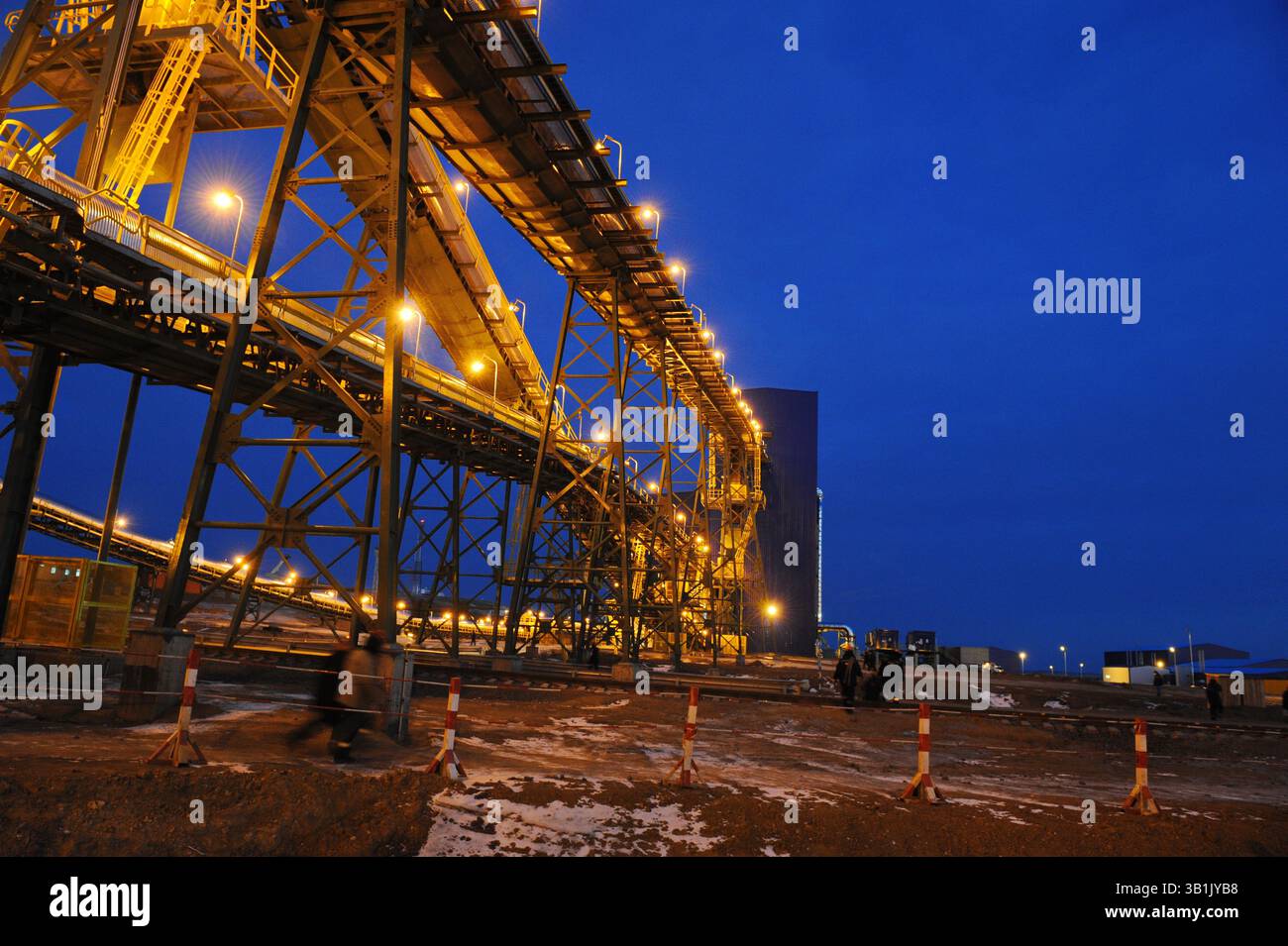 Lighting at a copper mining and processing facility Stock Photo - Alamy