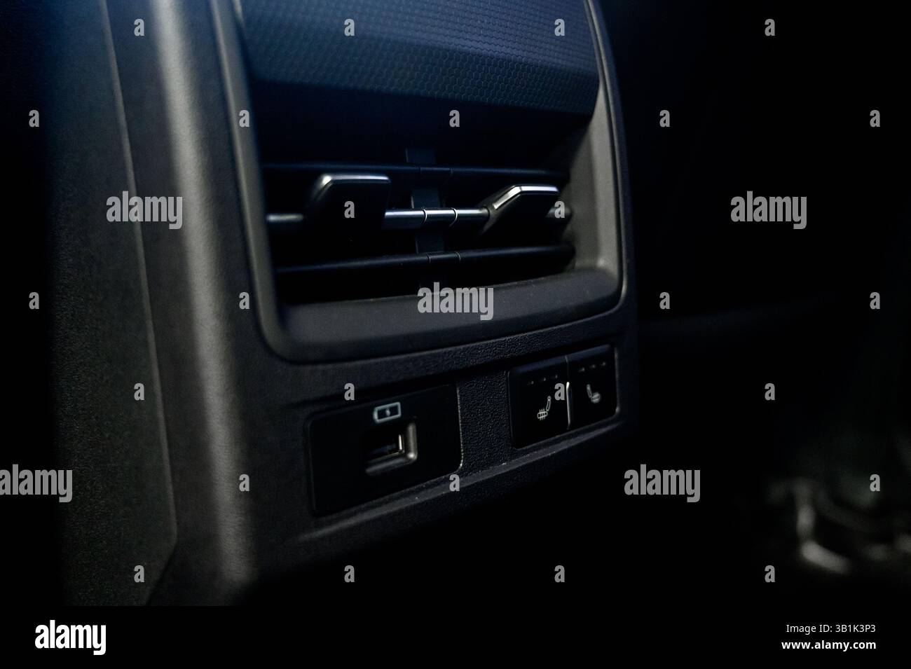 Car air conditioner close-up. Air conditioner flow inside the car ...