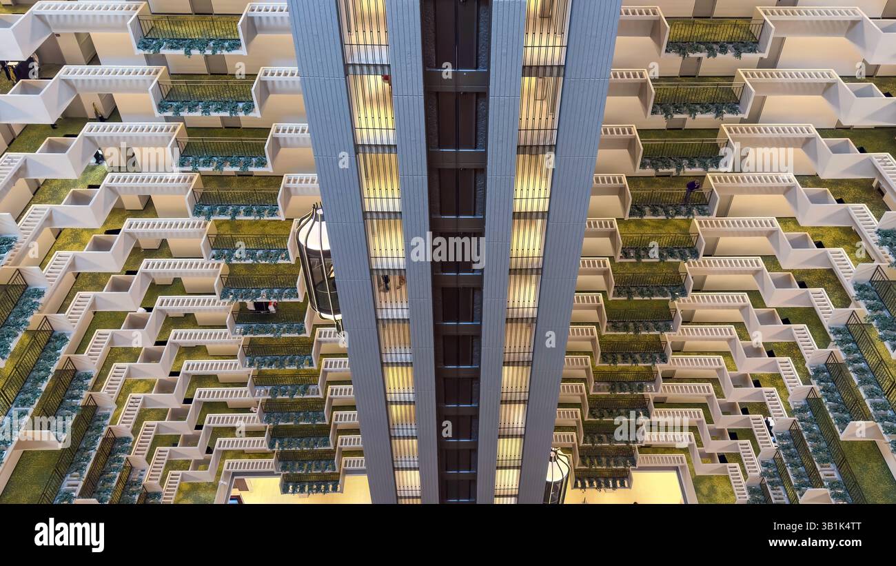 Atlanta, USA - February 15 2025: Hyatt Regency hotel with modern ...