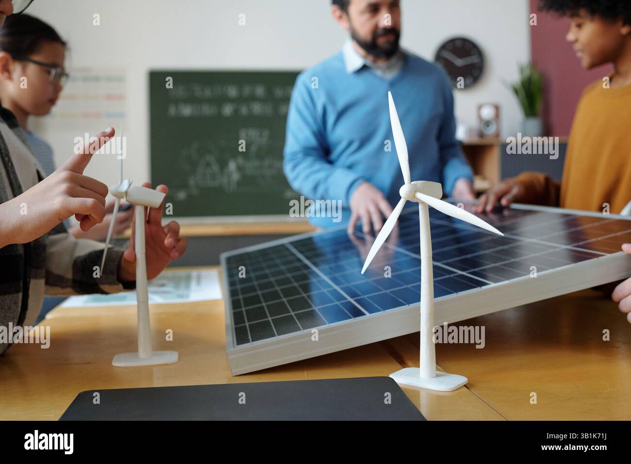 Students Engaging in Renewable Energy Projects Classroom Stock Photo ...