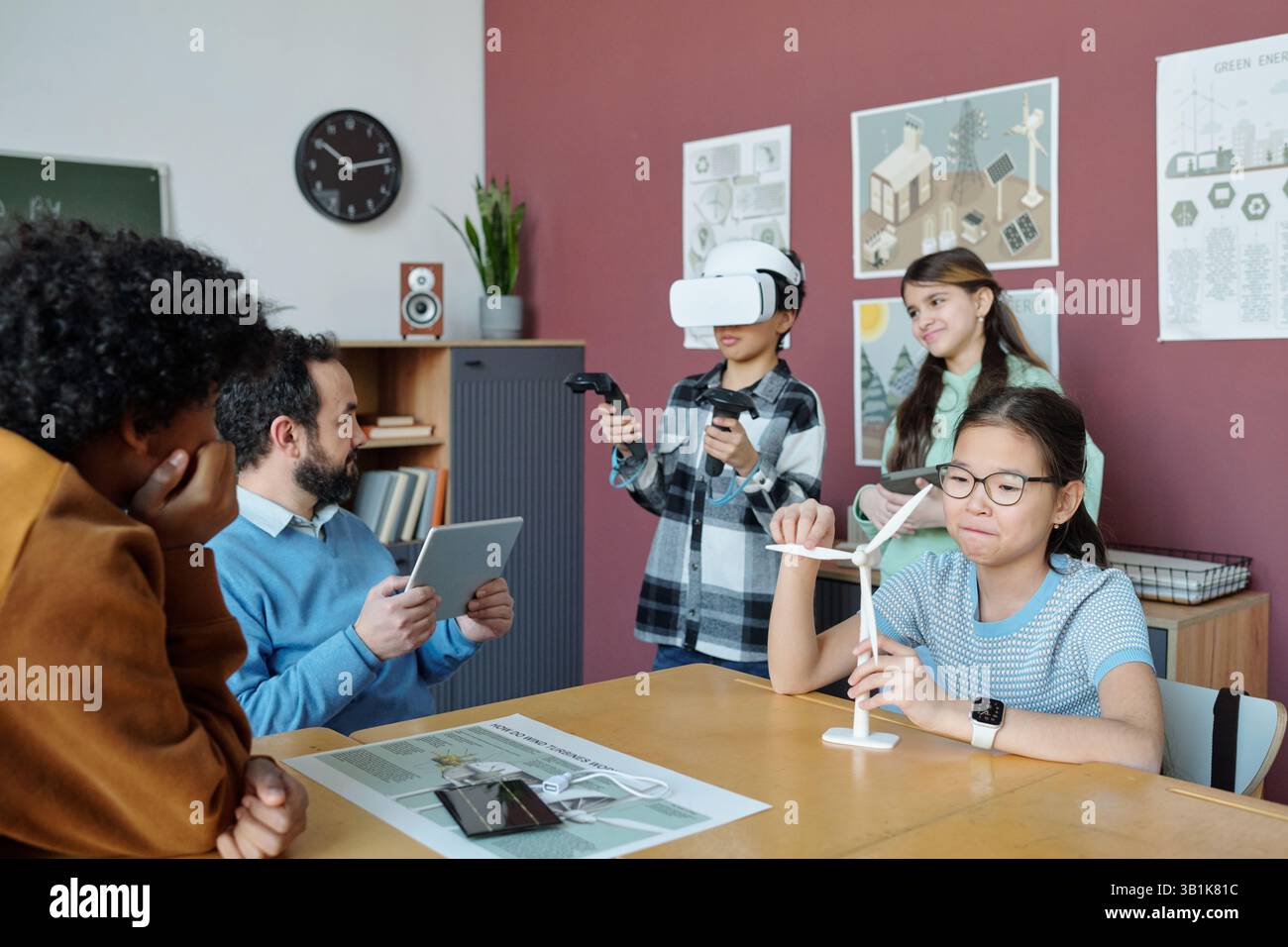 Exploring Technology and Science in Classroom Setting Stock Photo - Alamy