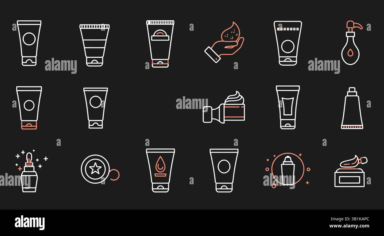 Minimalist Skincare Icons Collection - Beauty Care Symbols, Skin ...