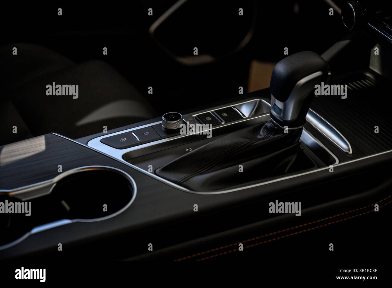 Selector automatic transmission in the interior of a modern expensive ...