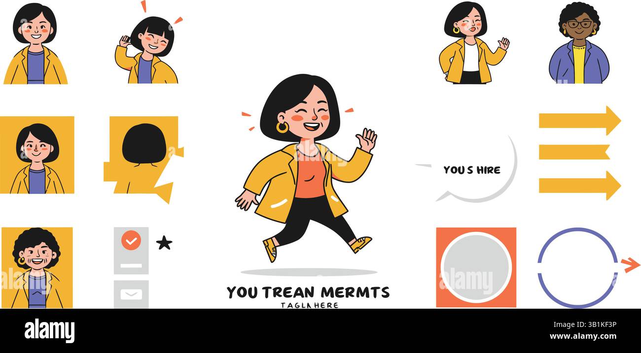 Business Team Character Illustrations - Office Communication, Career ...