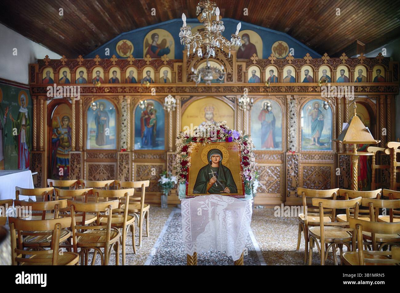 Interior, Altar, Church of Agia Paraskevi, Castle of Platamonas ...