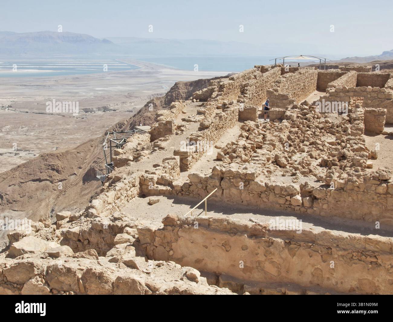 Ruins of Herod's castle in fortress Masada, Israel, Asia Stock Photo ...
