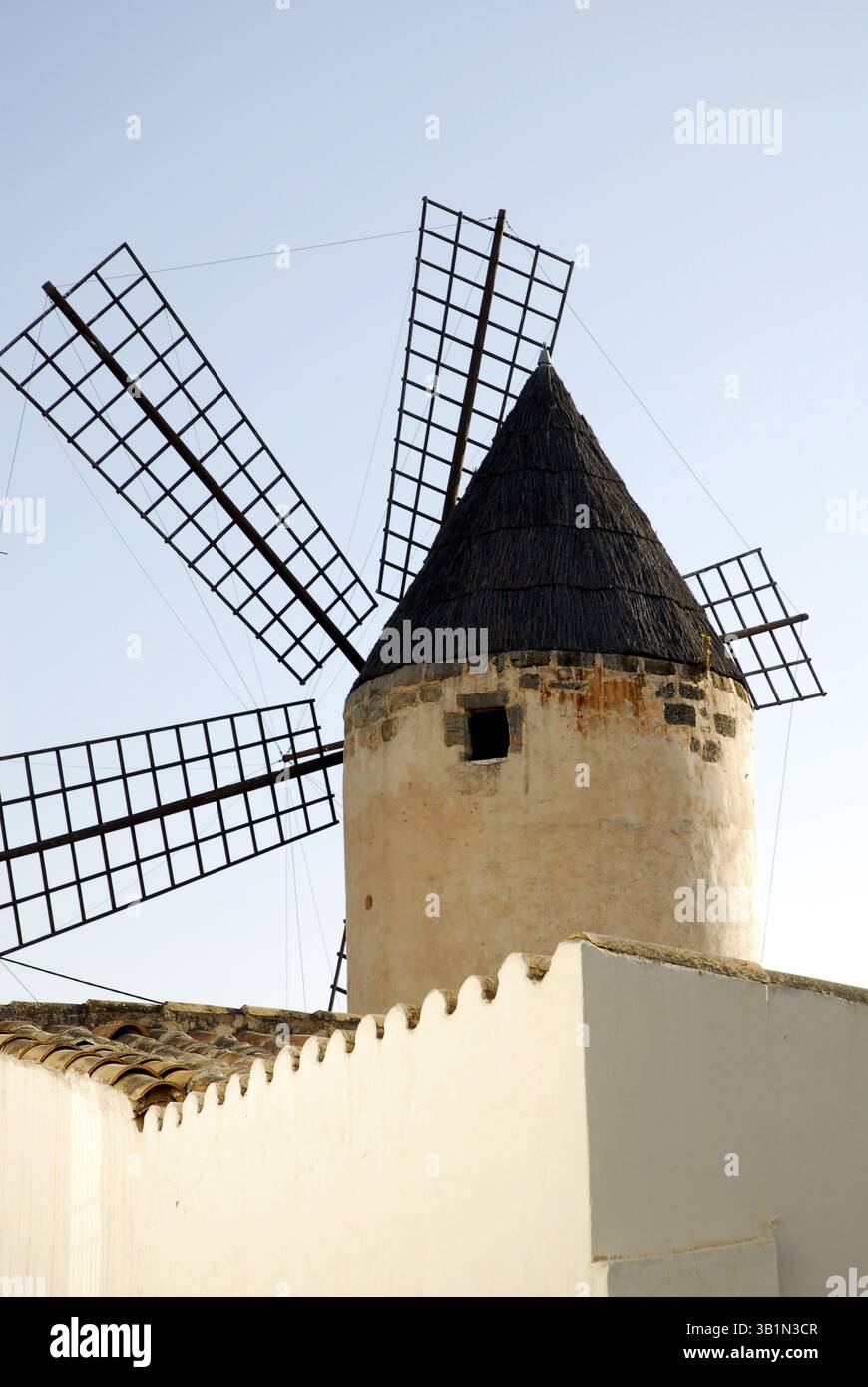Traditional windmill in the Santa Catalina neighbourhood, Palma de ...