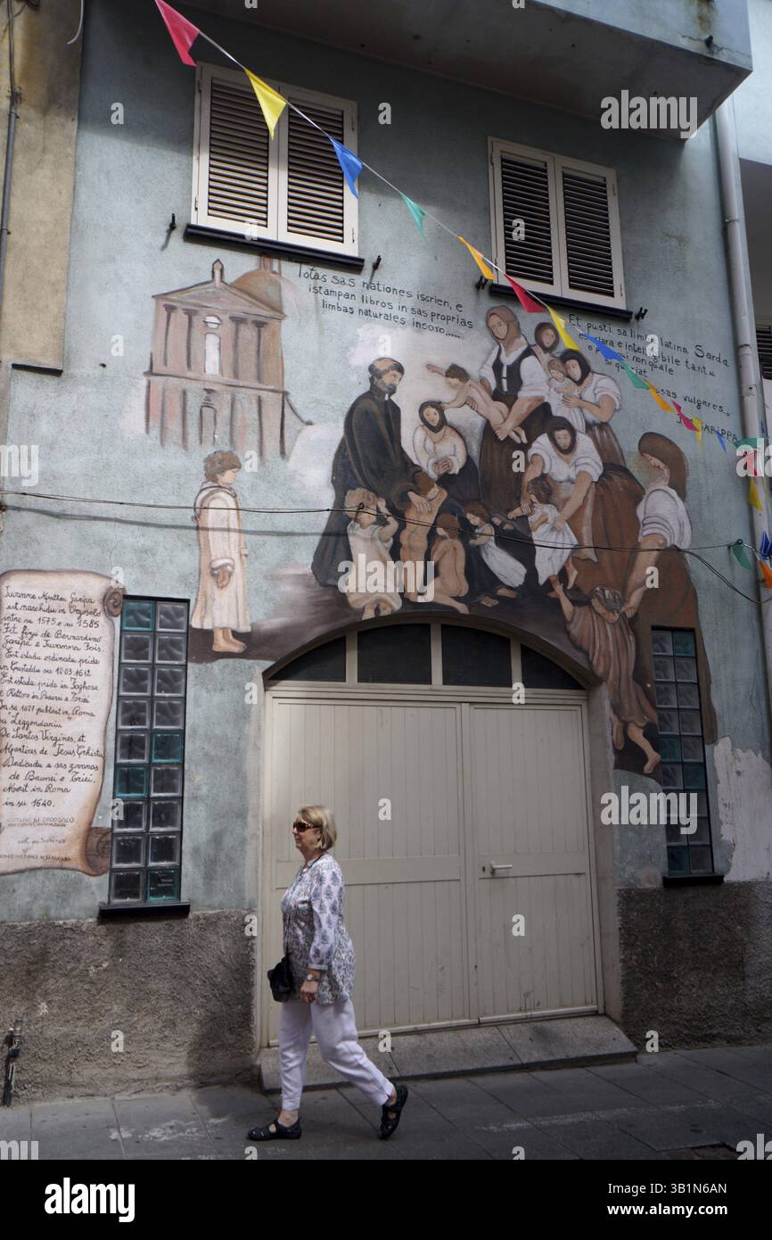Historical murals in Orgosolo, Sardinia Stock Photo - Alamy
